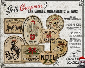 Vintage Look Holiday Jar Labels 89 Printable - Etsy
