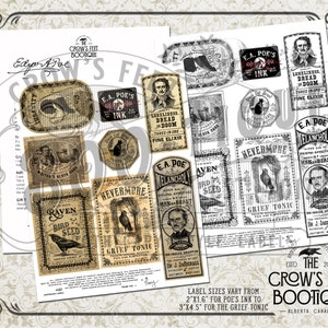 Poe Apothecary Style Potion Labels #93, Printable - Etsy