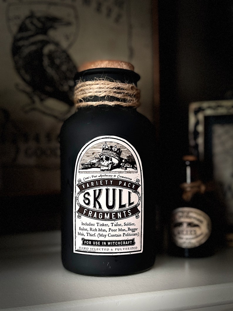 Vintage Look Potion Labels #83, Skulls & Skeletons, Printable Potion ...
