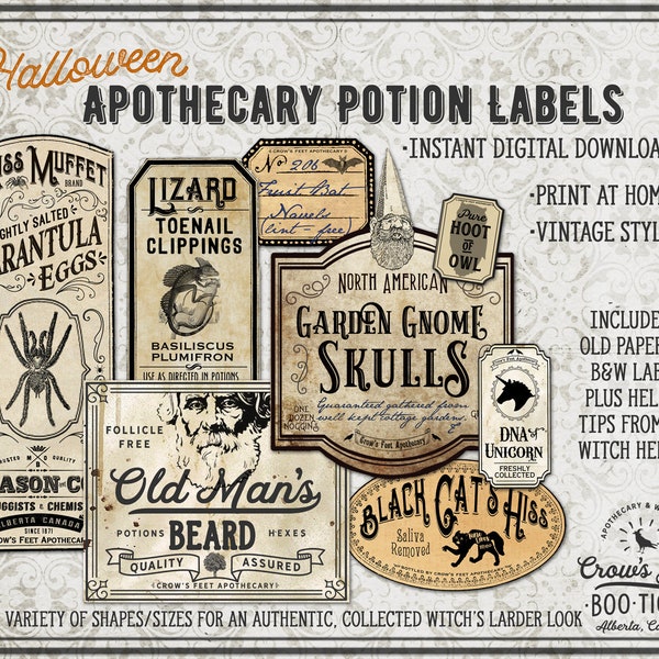 Potion Labels - Etsy