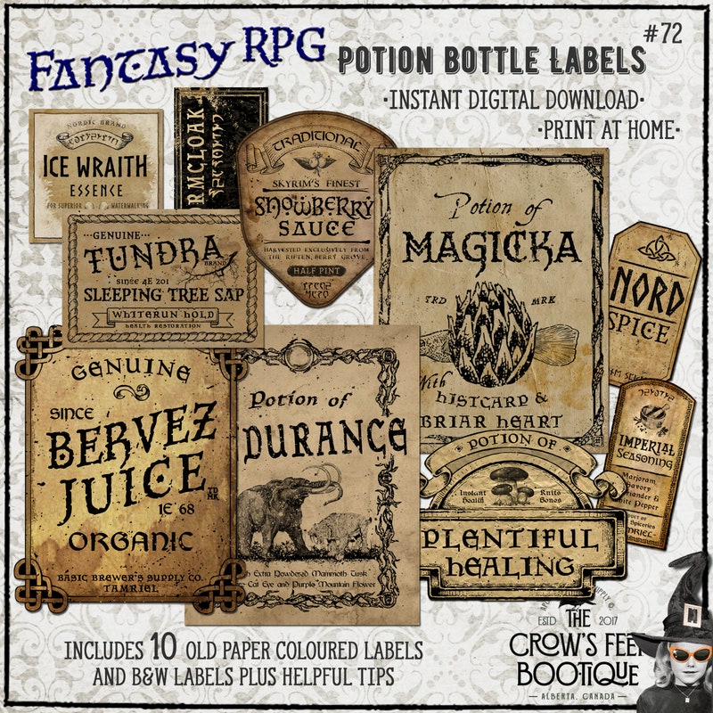 Potion Labels - Etsy