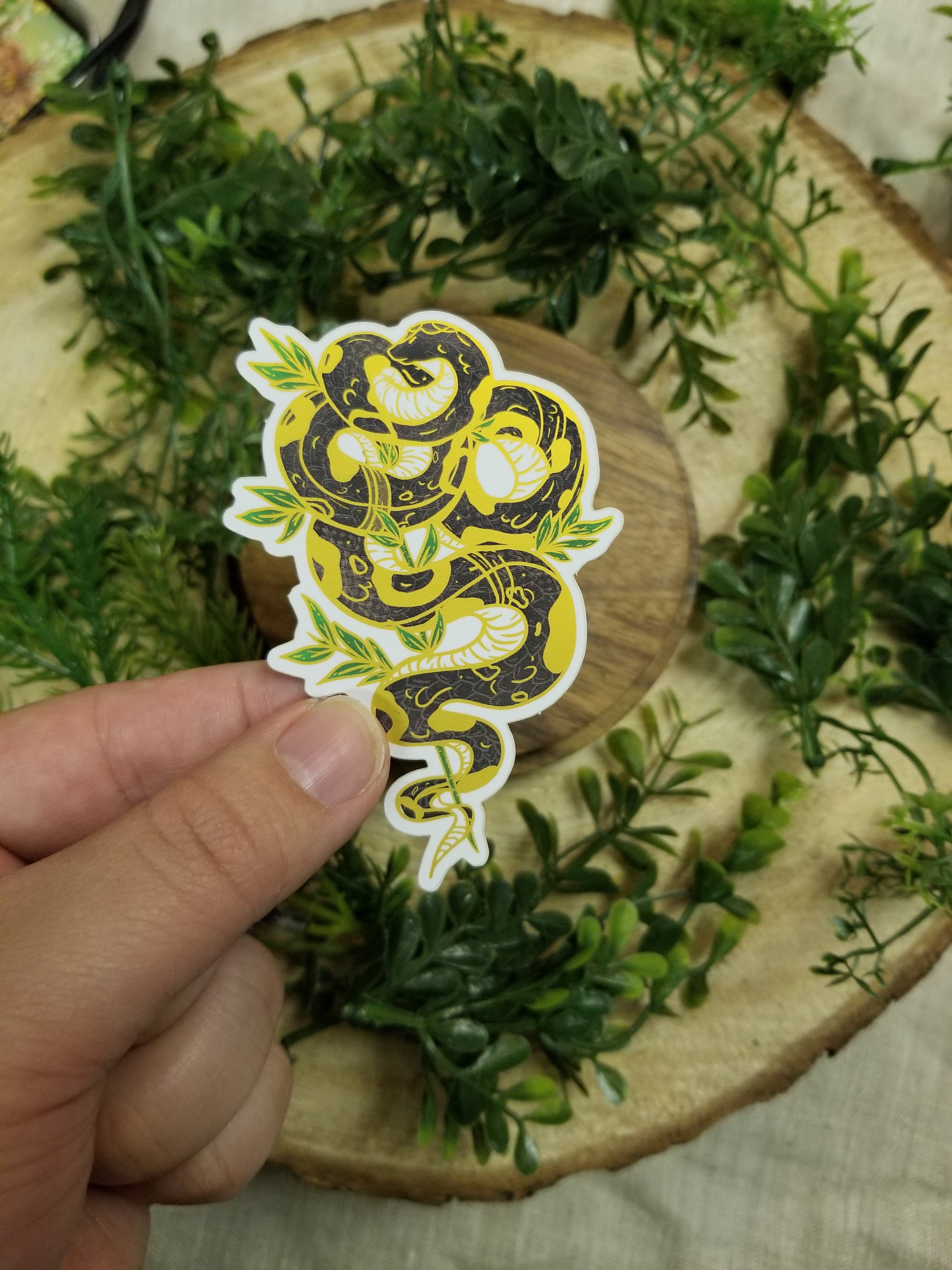 Black Snake Gold // Vinyl Sticker - Etsy