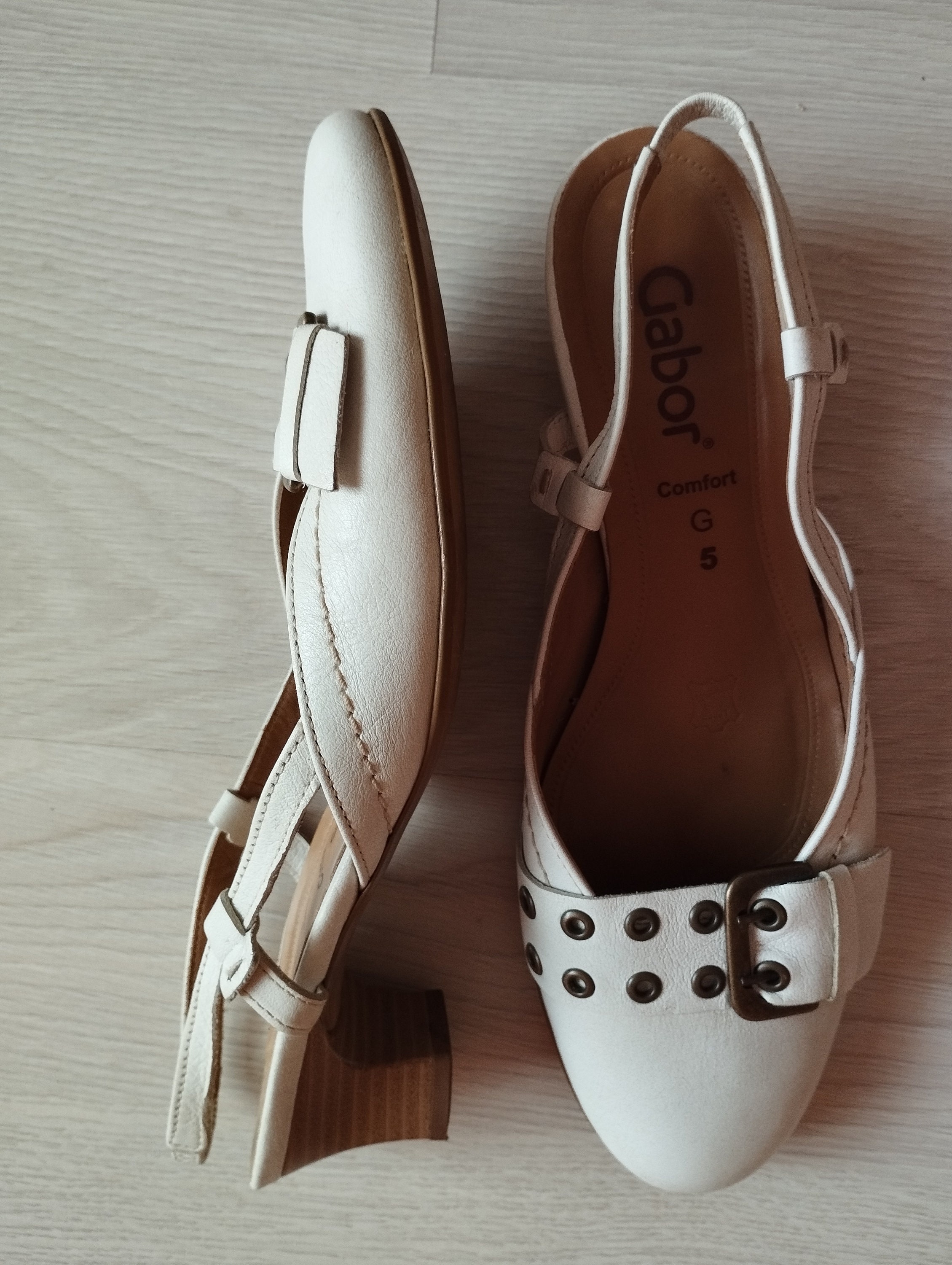 Vintage Womens Shoes/gabor Summer Shoes/on Straps/genuine Leather/low ...