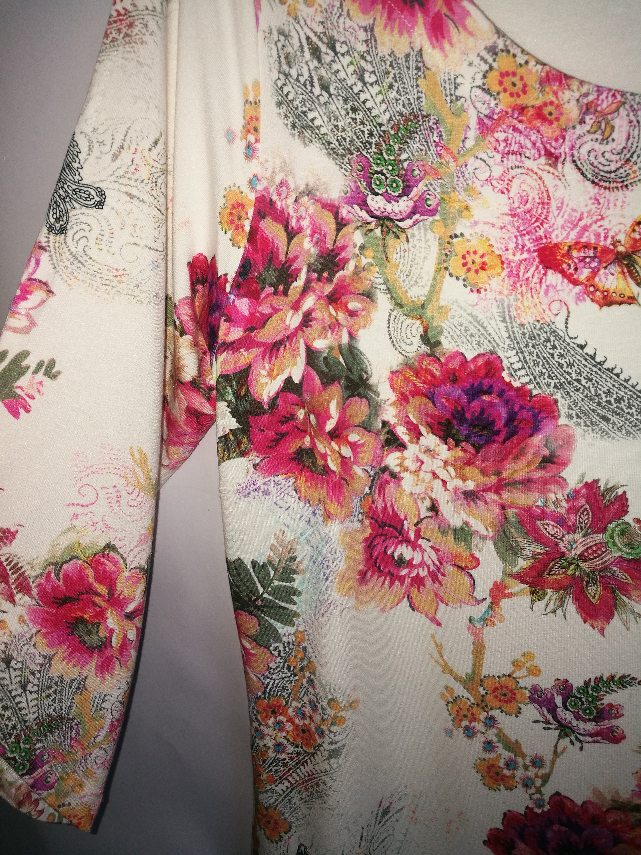 Vintage Womens Tunic/elegant Tunic Dress/3/4 Sleeve/colorful Tunic ...