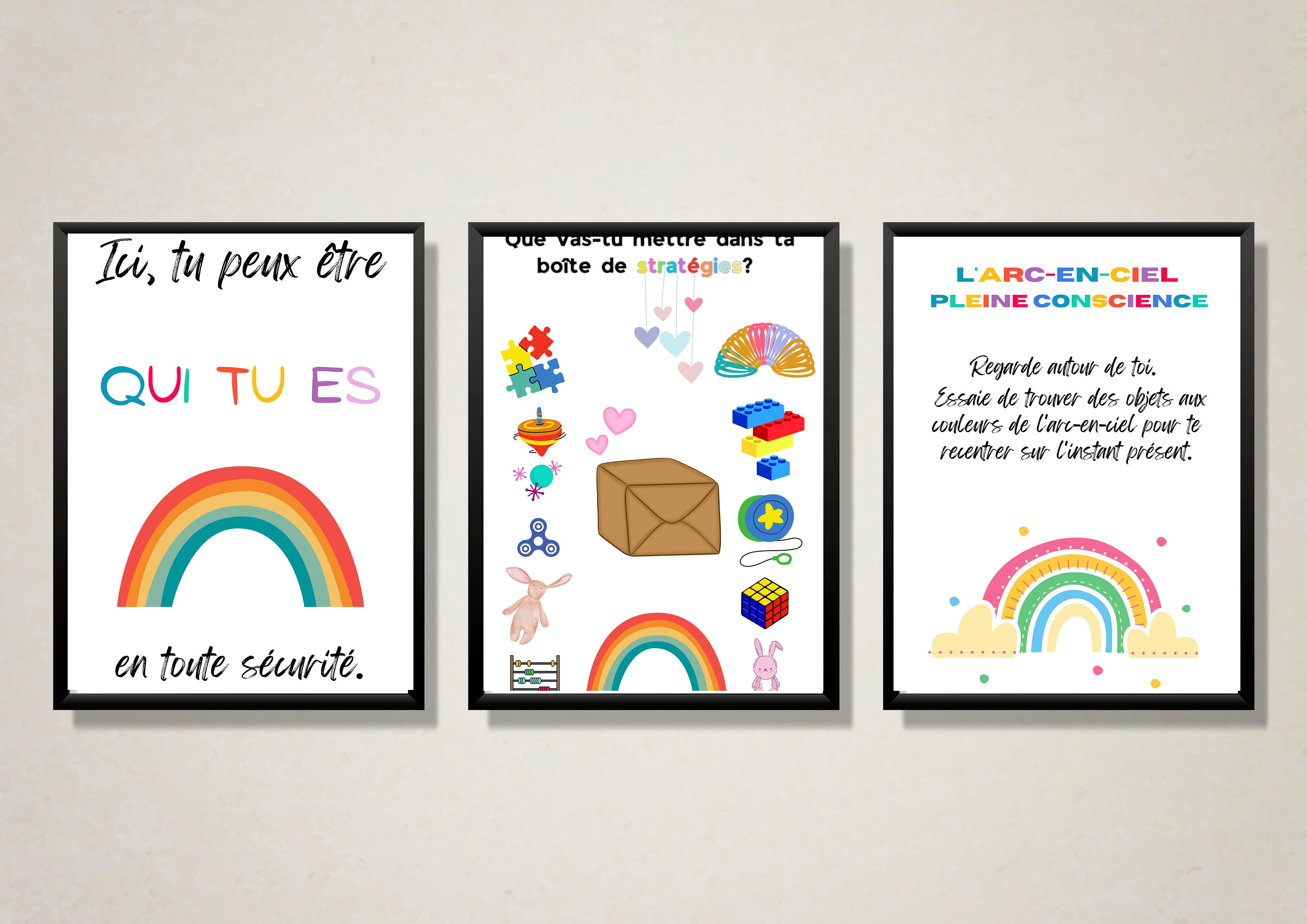 French Calming Corner Relaxation Area 20 Poster Set Montessori Emotions ...