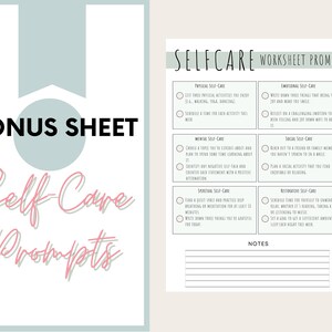 Printable Weekly Self-care Checklist Bundle, Mental Well-being, 12 ...