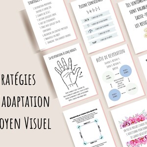 Find Inner Peace French Mental Health Bundle 16 Pages of Anxiety Relief ...