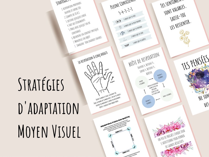 Find Inner Peace French Mental Health Bundle 16 Pages of - Etsy