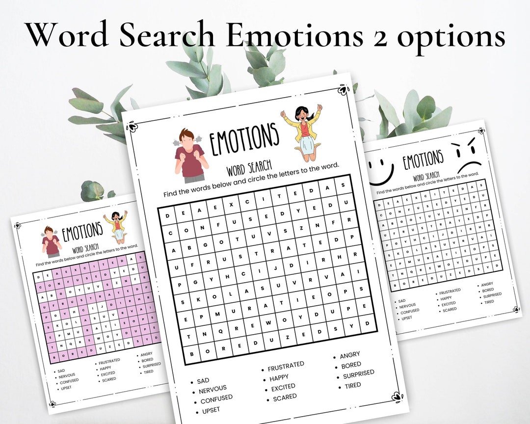Fun Word Search for Kids Emotions and Feelings Perfect Tool for ...