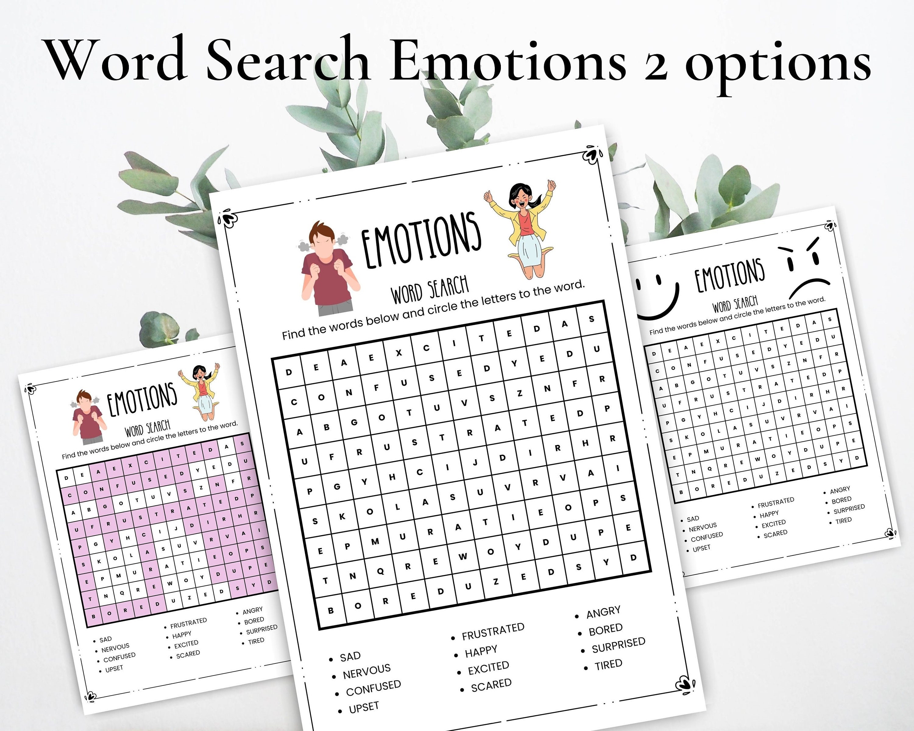 Fun Word Search for Kids Emotions and Feelings Perfect Tool for ...