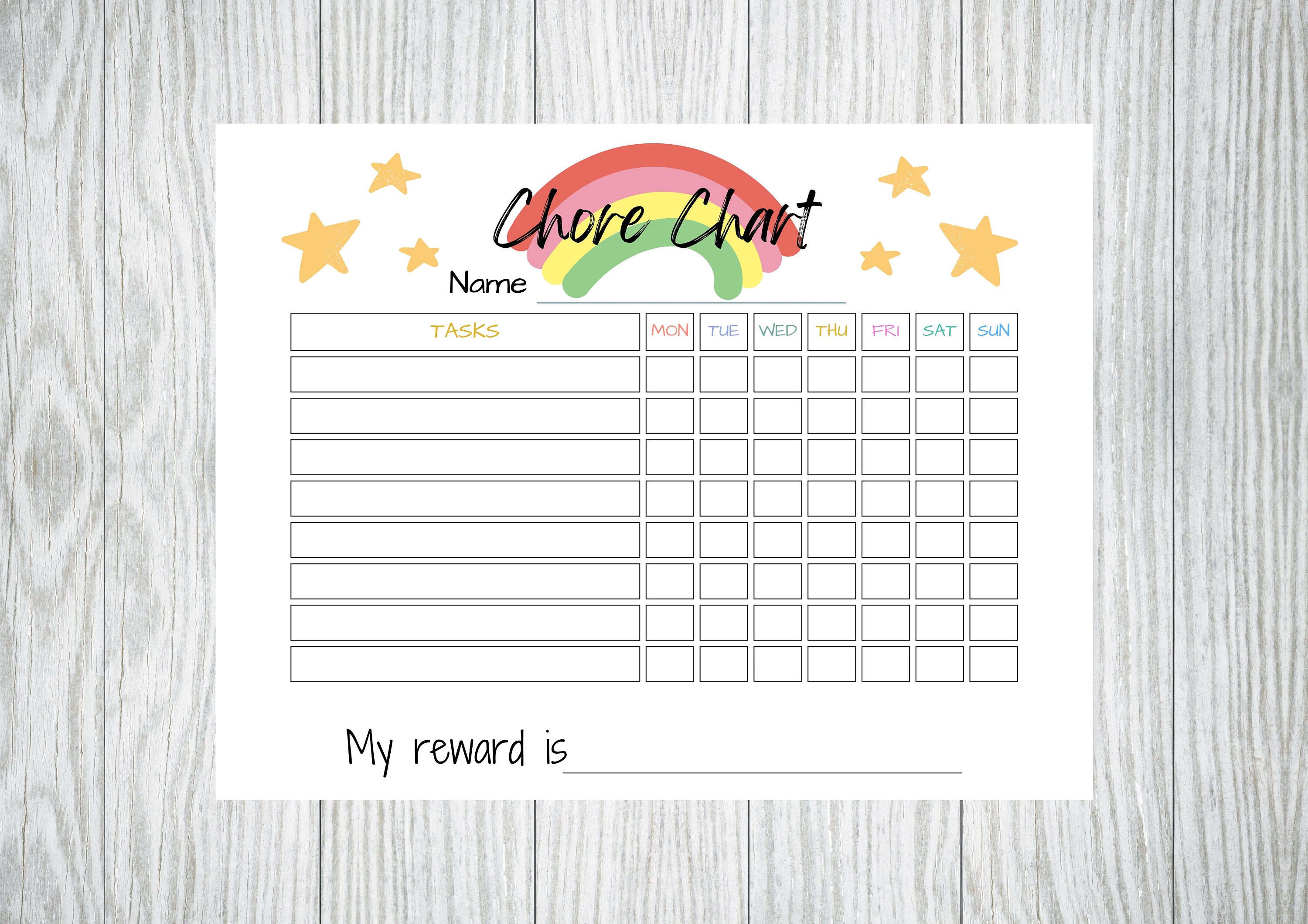 Kids Reward Charts Responsibility Charts for Kids colorful - Etsy