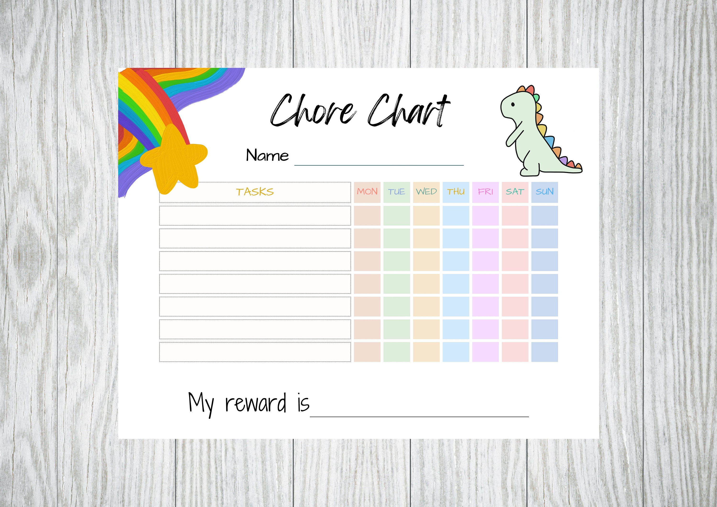 Kids Reward Charts Responsibility Charts for Kids colorful - Etsy