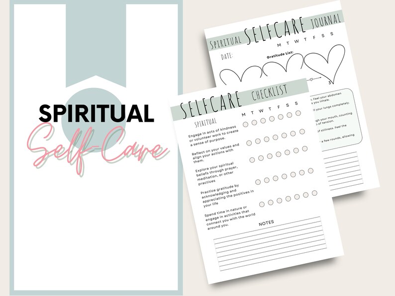 Printable Weekly Self-care Checklist Bundle, Mental Well-being, 12 ...