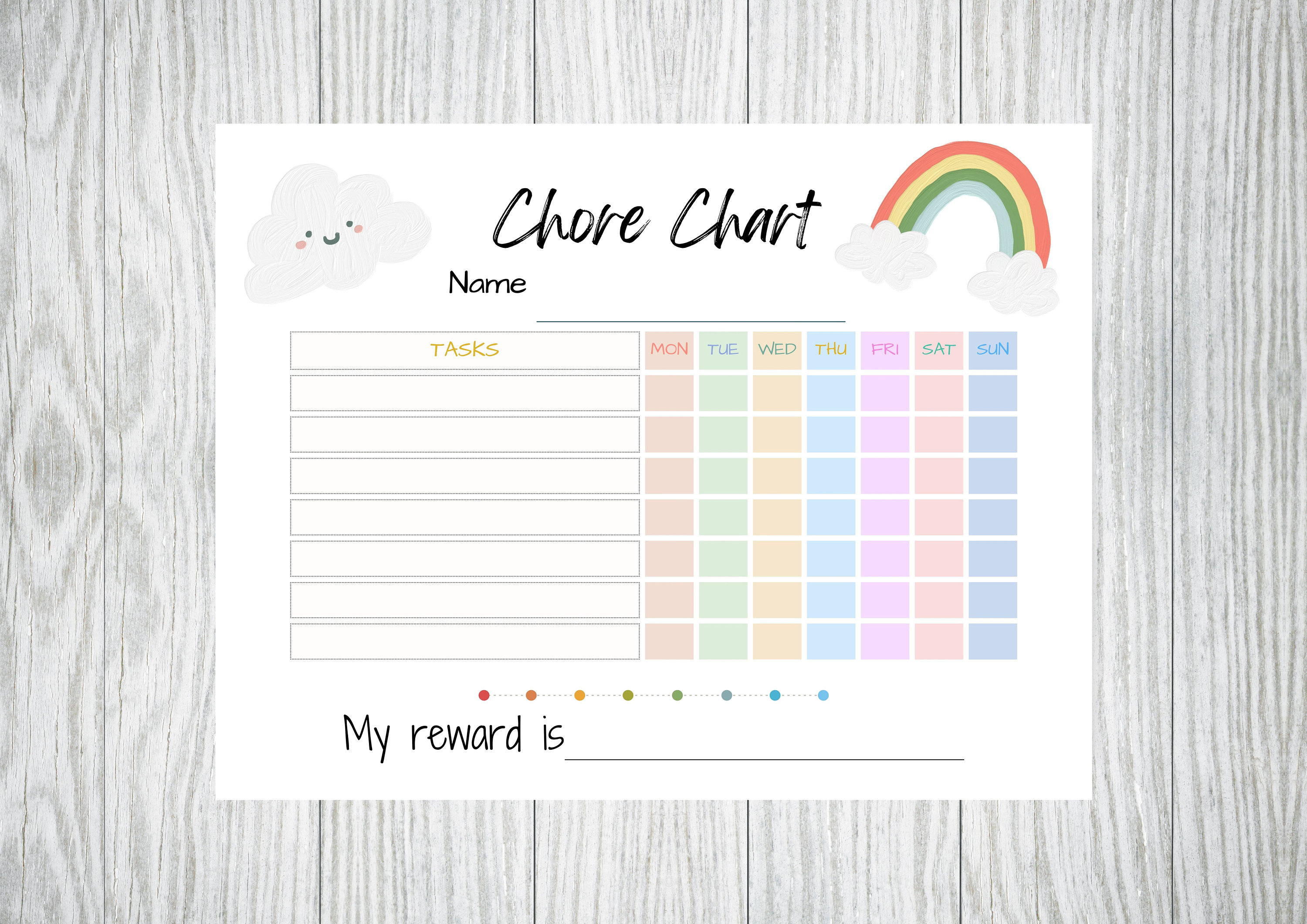 Kids Reward Charts Responsibility Charts for Kids colorful - Etsy
