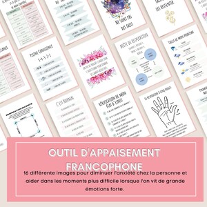 Find Inner Peace French Mental Health Bundle 16 Pages of Anxiety Relief ...