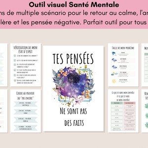 Find Inner Peace French Mental Health Bundle 16 Pages of Anxiety Relief ...