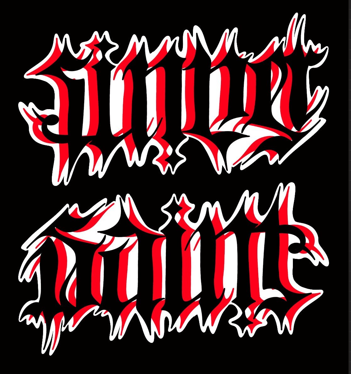 Ambigram Saint Sinner