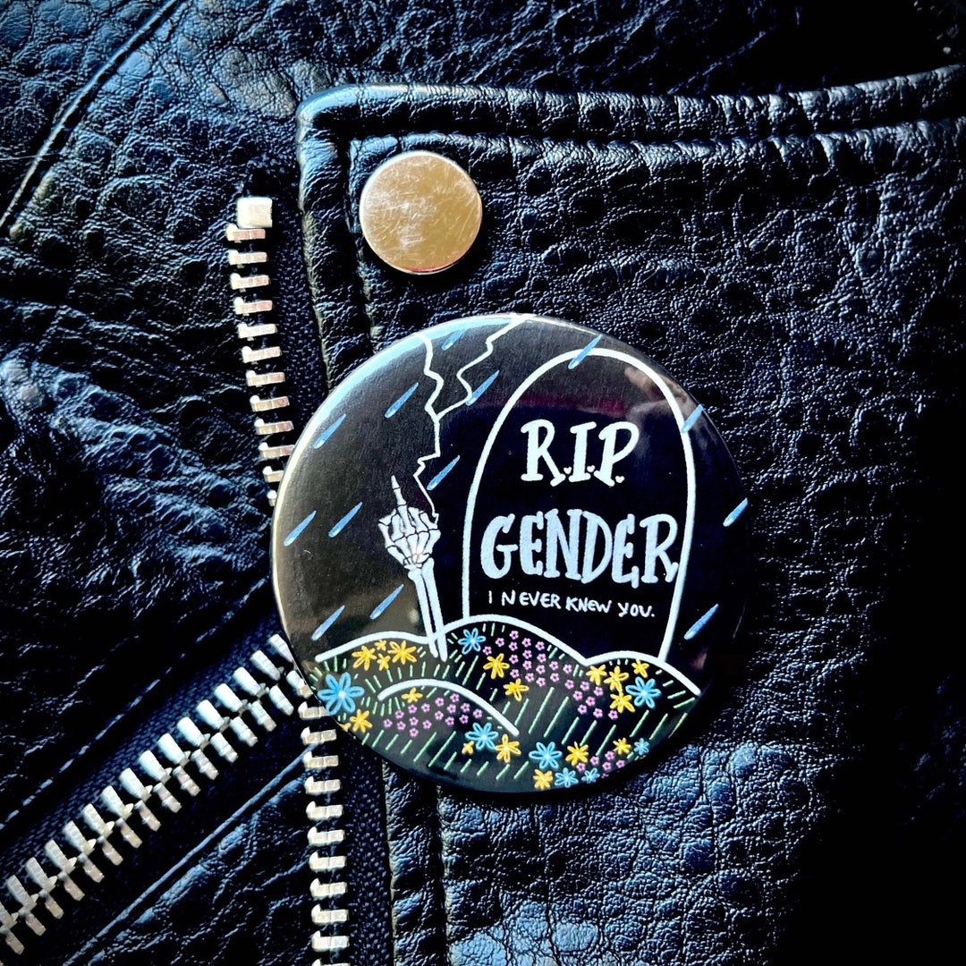 RIP Gender is Dead Button Queer Punk - Etsy