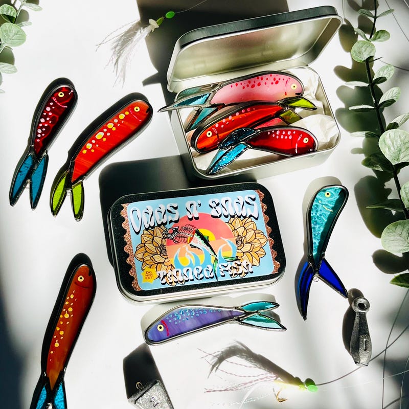Glass Tin Fish - Etsy