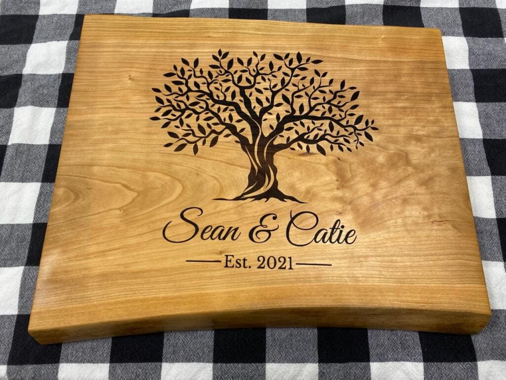 Laser Engraved Black Cherry Wedding Charcuterie Board - Etsy
