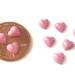 12 Vintage Pink Glass Heart Cabochons // Heart Flat Backs // 5mm - Etsy