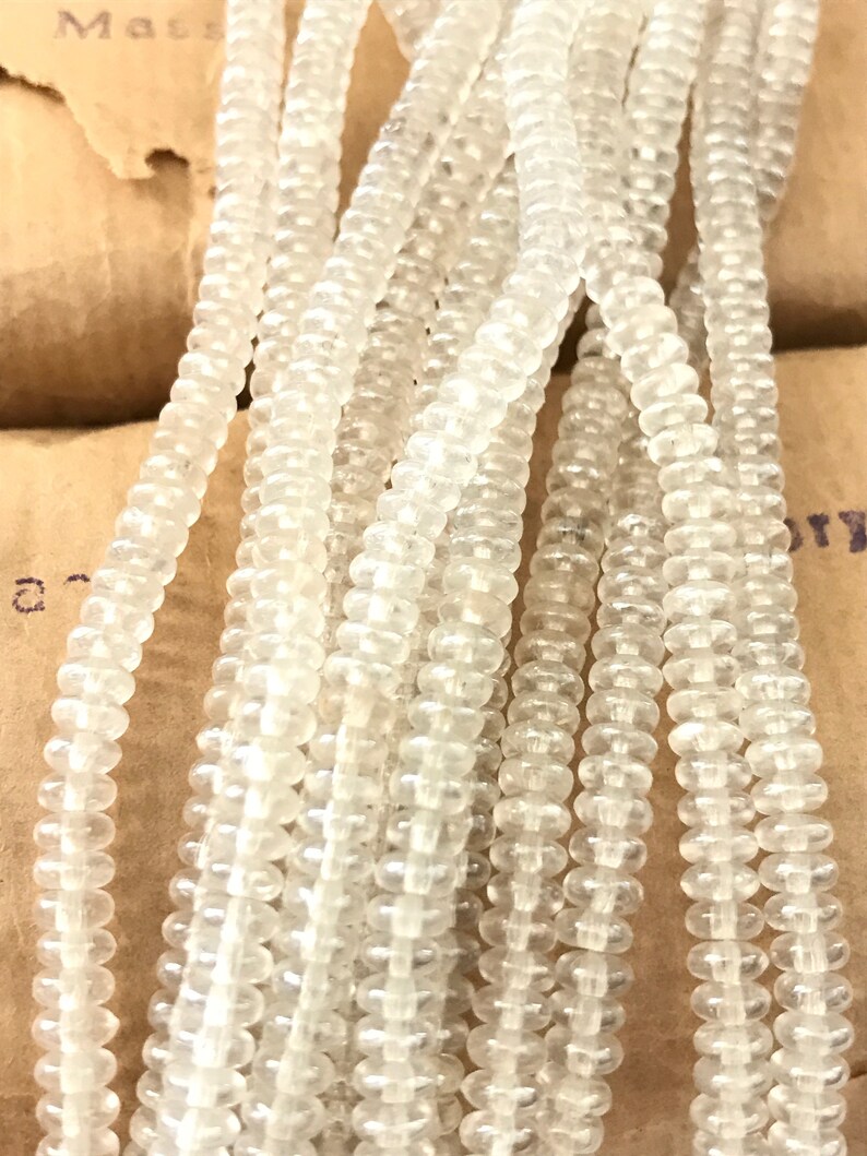 Vintage Hank of Crytal Glass Disc Beads // Round Flat Beads (1,188) - Etsy