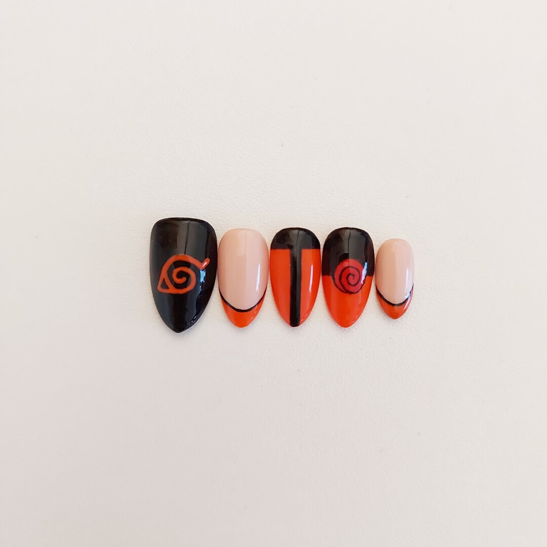 Press on Nails Ninja, Cosplay, Halloween, Anime - Etsy