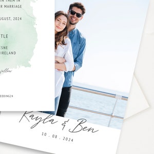 Watercolor Irish Wedding Invitation Template | Ireland Map (digital ...