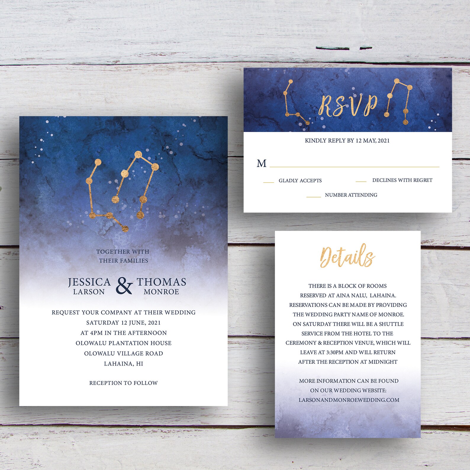 ARIES & GEMINI Wedding Invitation Template Set Zodiac - Etsy UK