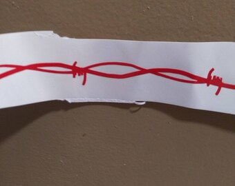 Barbed wire decal | Etsy