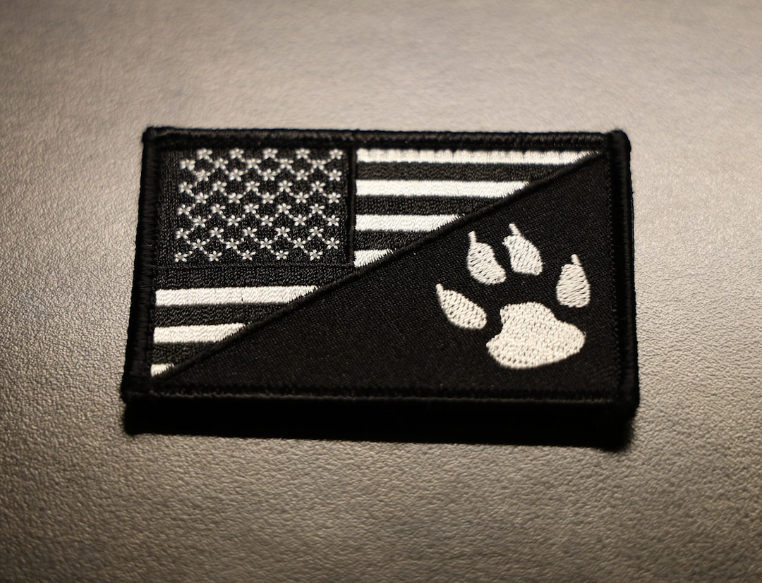 USA Flag/dog Paw Patch - Etsy