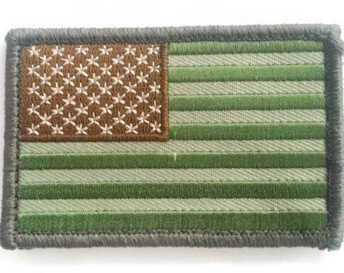 Tactical US Army Green American Flag DIY Embroidered Patch Hook ...
