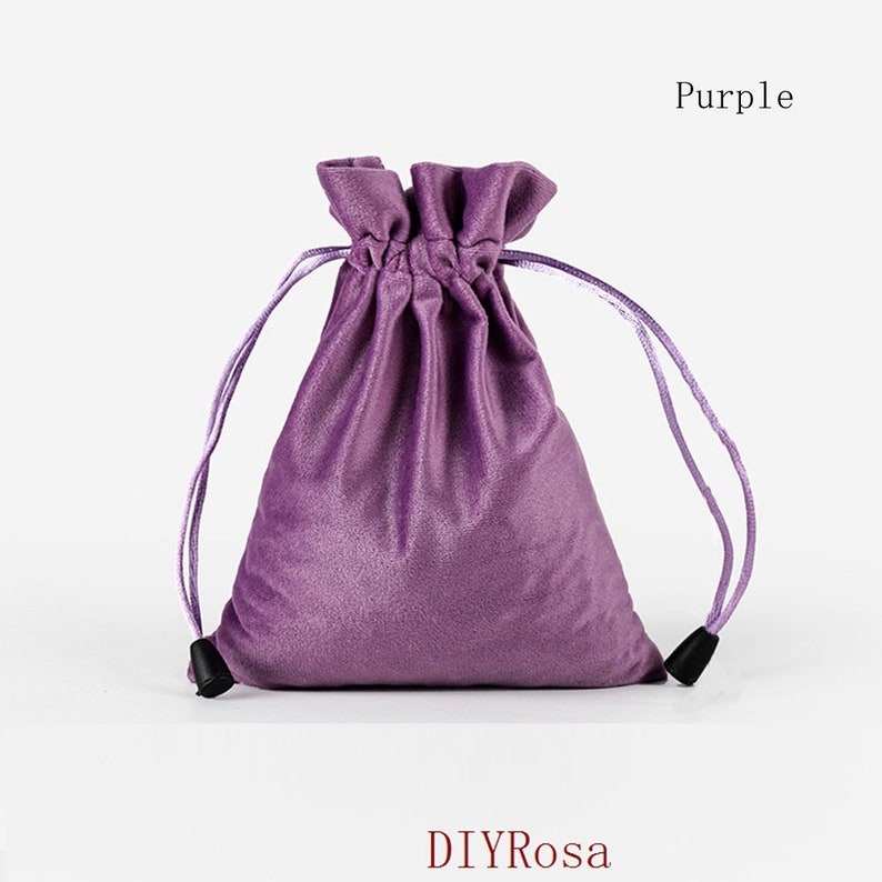 Custom Soft Velvet Drawstring Bags - Jewelry Flannel Pouch Gift Package ...