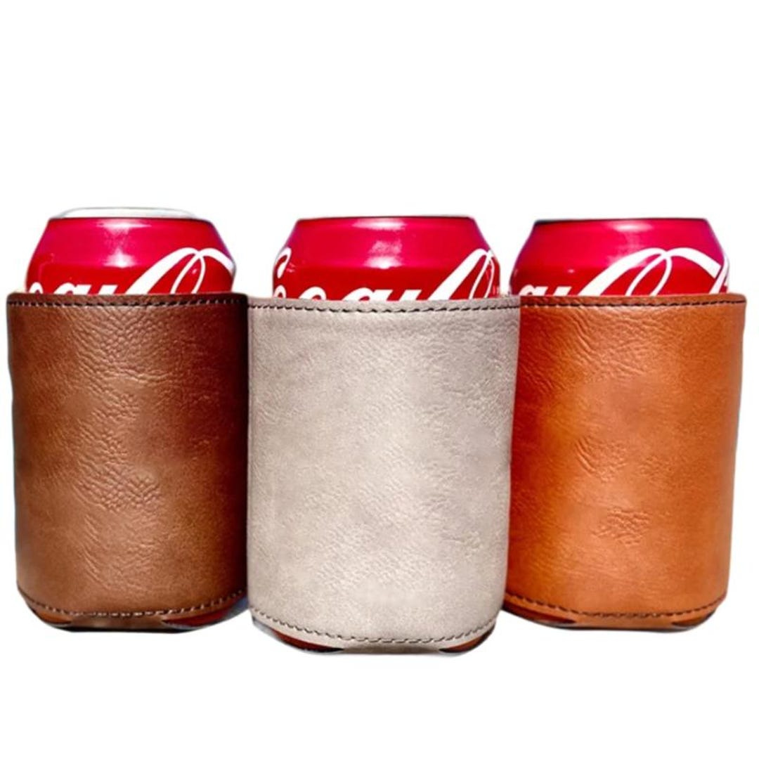 50 PCS Custom Leather Can Coolers Personalized Beer Koozie Wedding ...