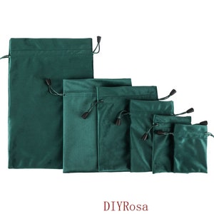 Custom Soft Velvet Drawstring Bags - Jewelry Flannel Pouch Gift Package ...