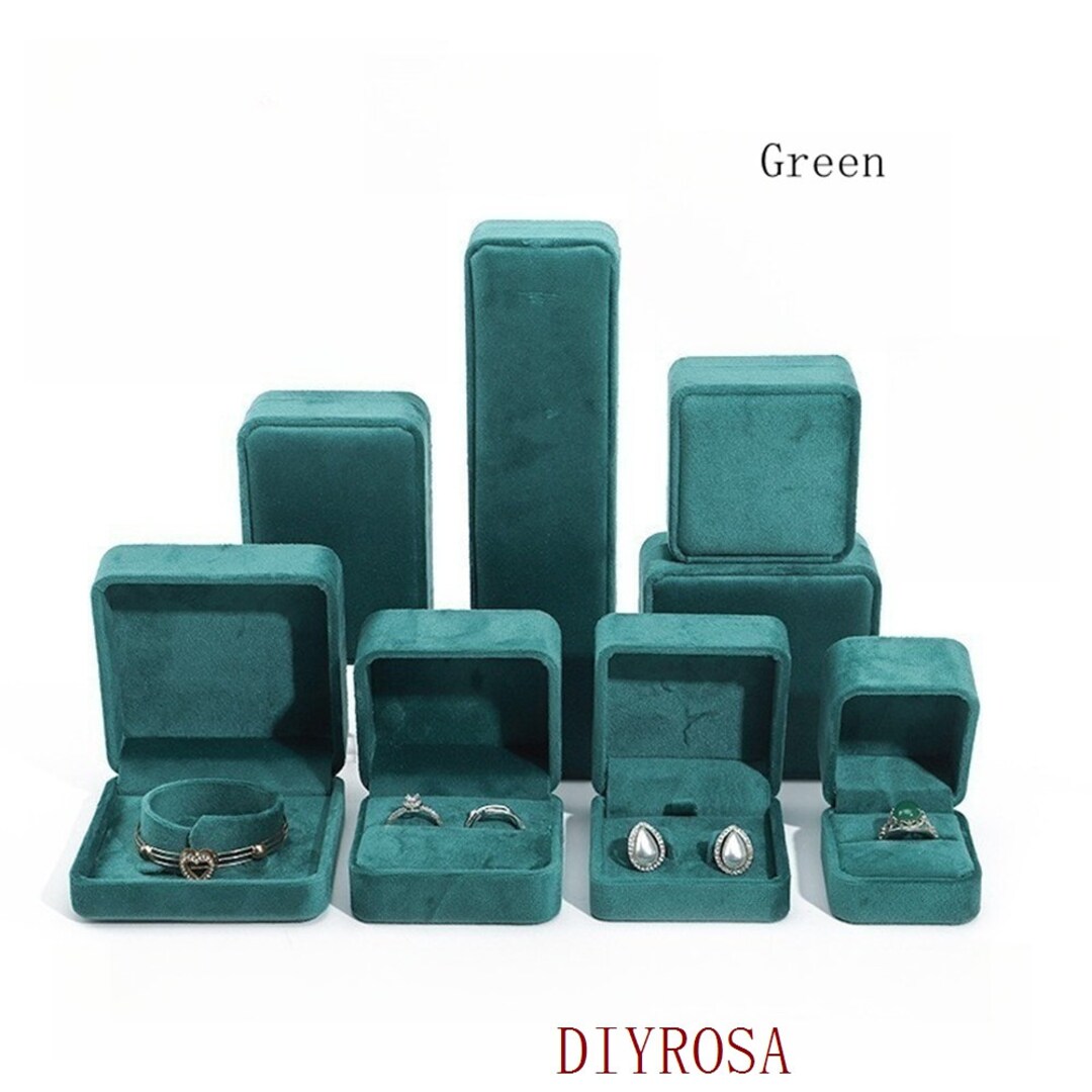 25pcs Custom Luxury Velvet Jewelry Boxes for Wedding & Boutique Gifts ...