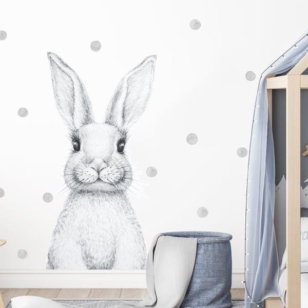 Bunny Wall Decal - Etsy