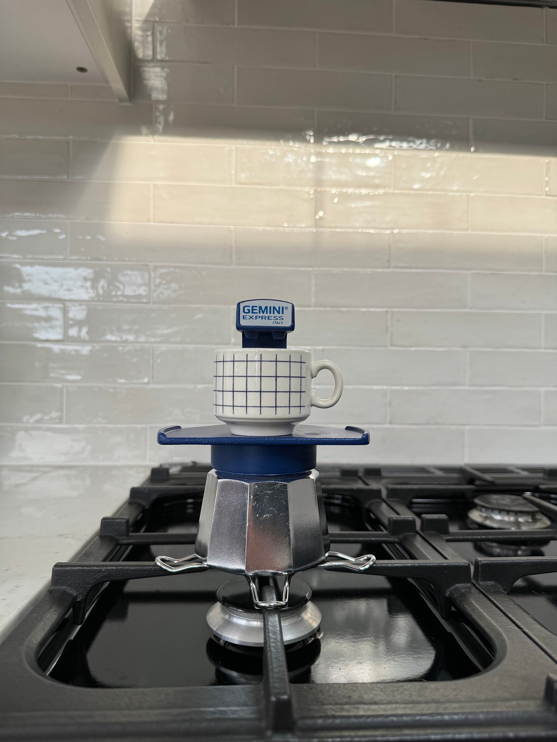 Gemini Express Moka Espresso Pot in Blue - Etsy