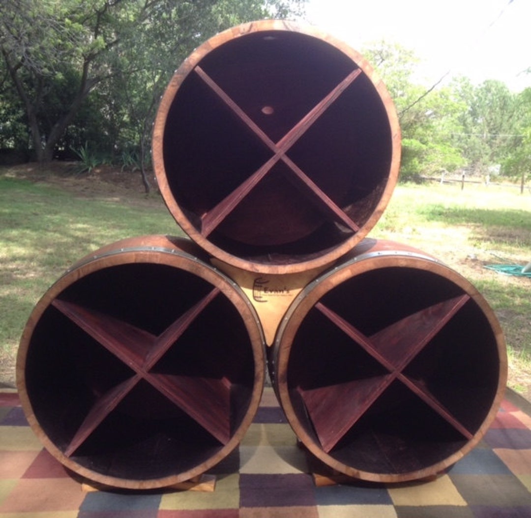 Wine Barrel Bottle Storage Rack - Etsy