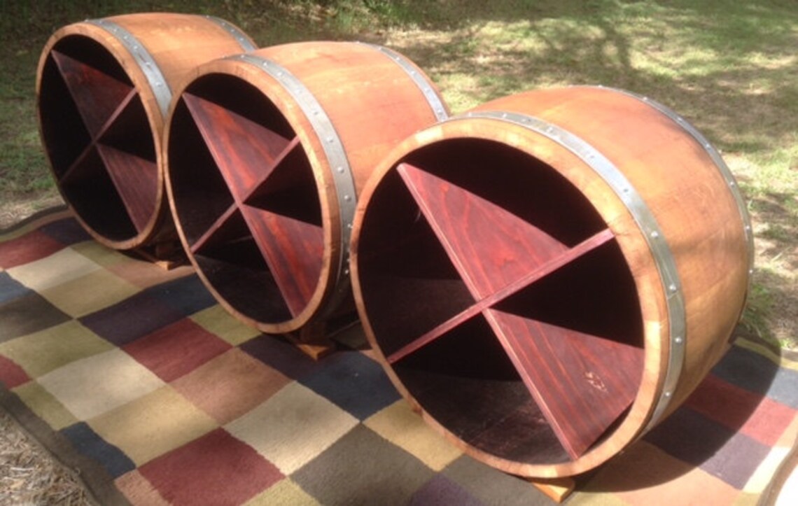 Wine Barrel Bottle Storage Rack | Etsy