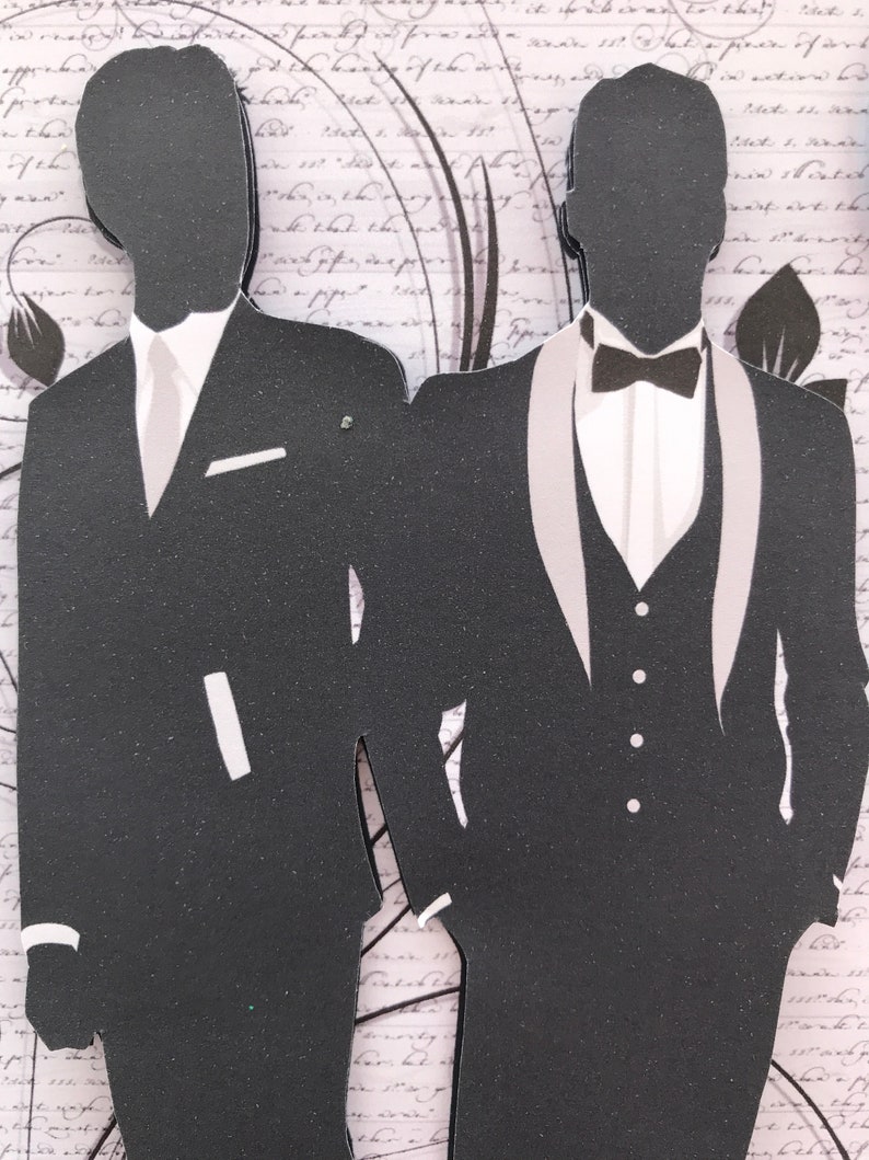 Mr And Mr Wedding Card Gay Wedding Card Same Sex Marriage Etsy