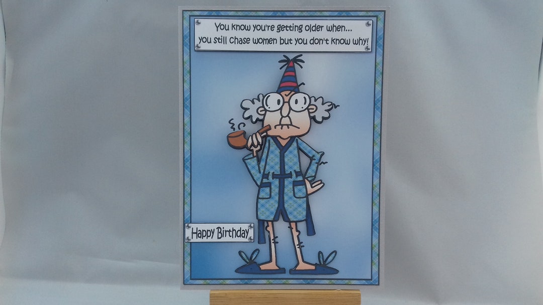 Funny Humour Birthday Card Men Male Him Older Dad Husband Brother ...