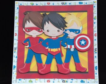 Super Hero Birthday Card - Etsy