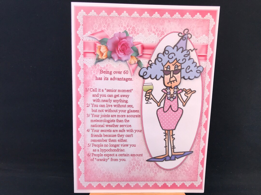 Funny Birthday Card Humour Women Female Ladies Her Older Mum Wife ...