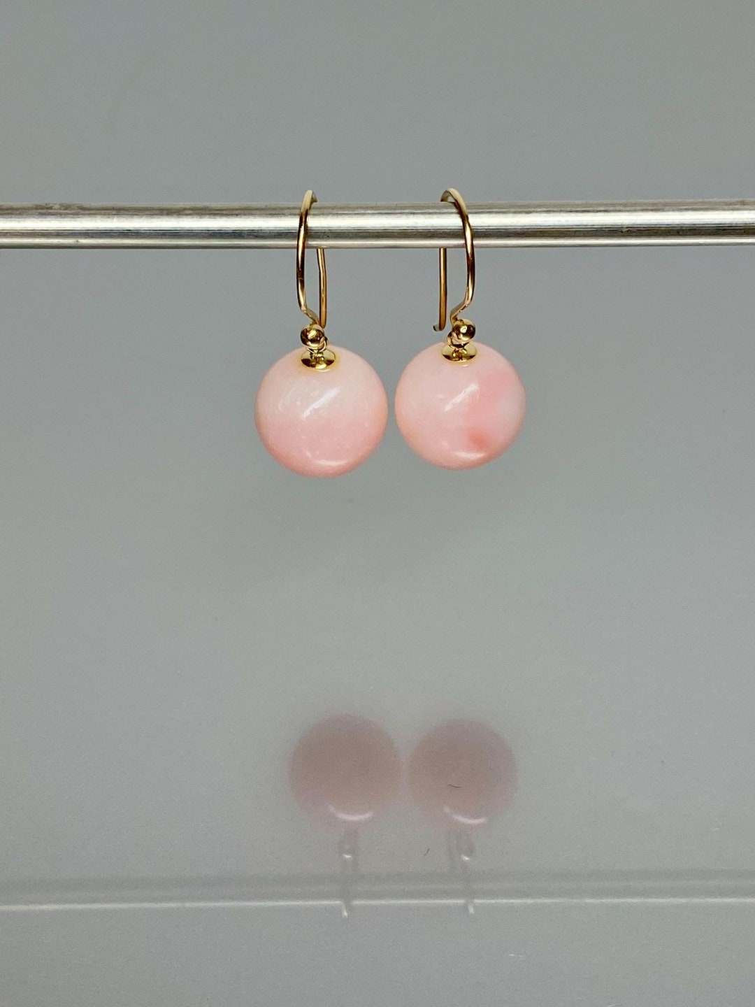 One-of-kind Peruvian Pink Opal Drop Earrings – Natural Soft Pink ...