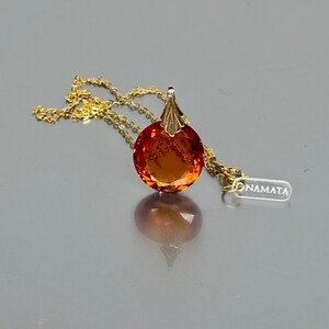 14k Gold Madeira Citrine Pendant Necklace: Oval November Birthstone - Etsy