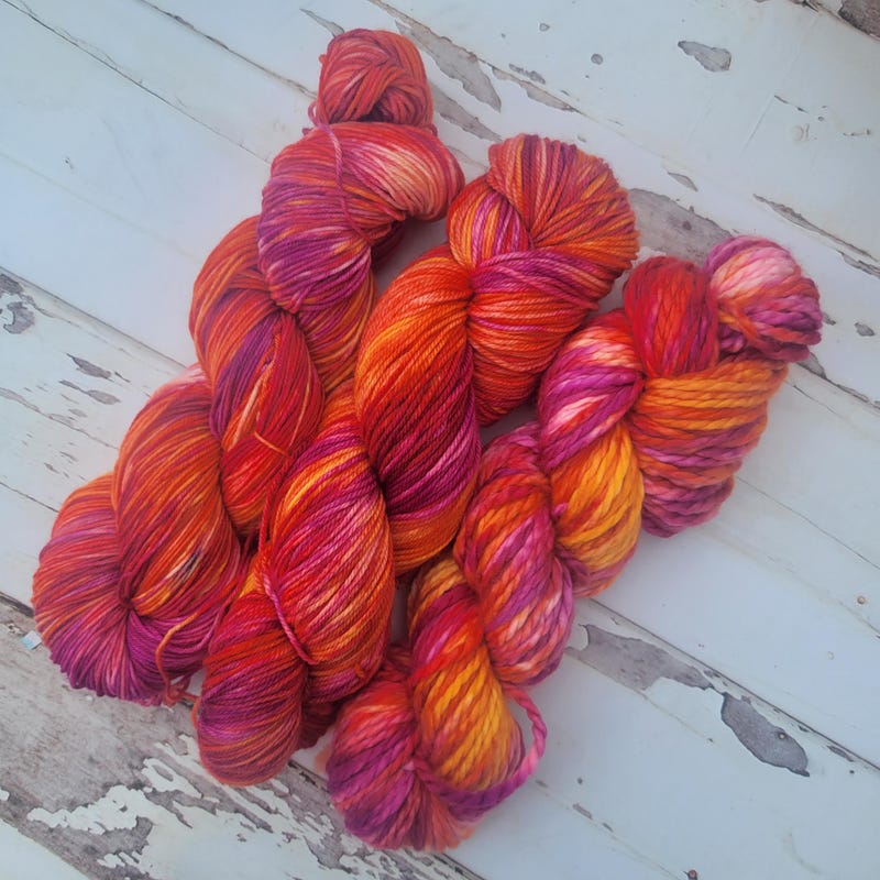 Bright Orange Yarn - Etsy