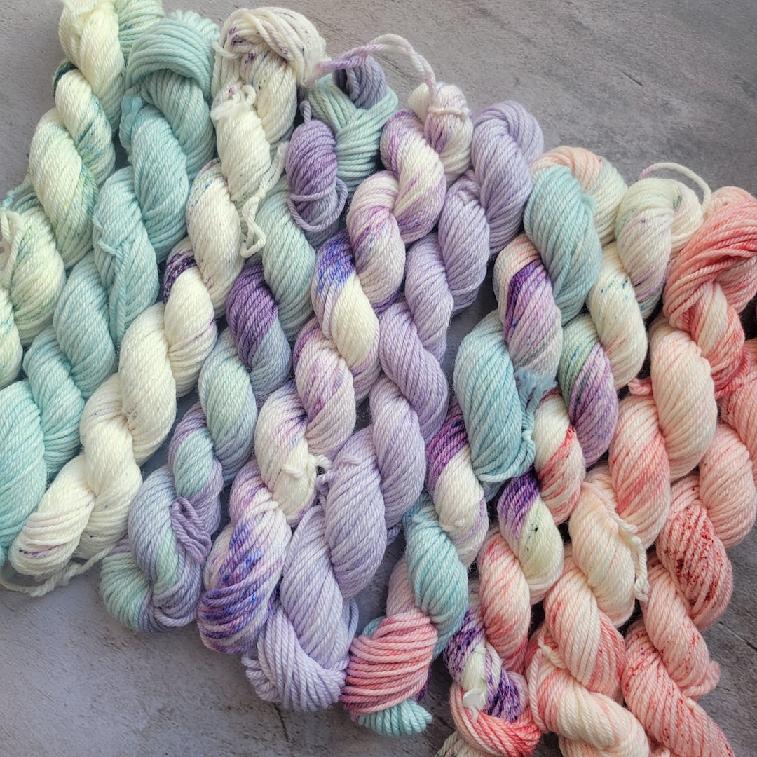Hand Dyed Mini Yarn Set: Succulents, 10 Coordinating Colors - Etsy