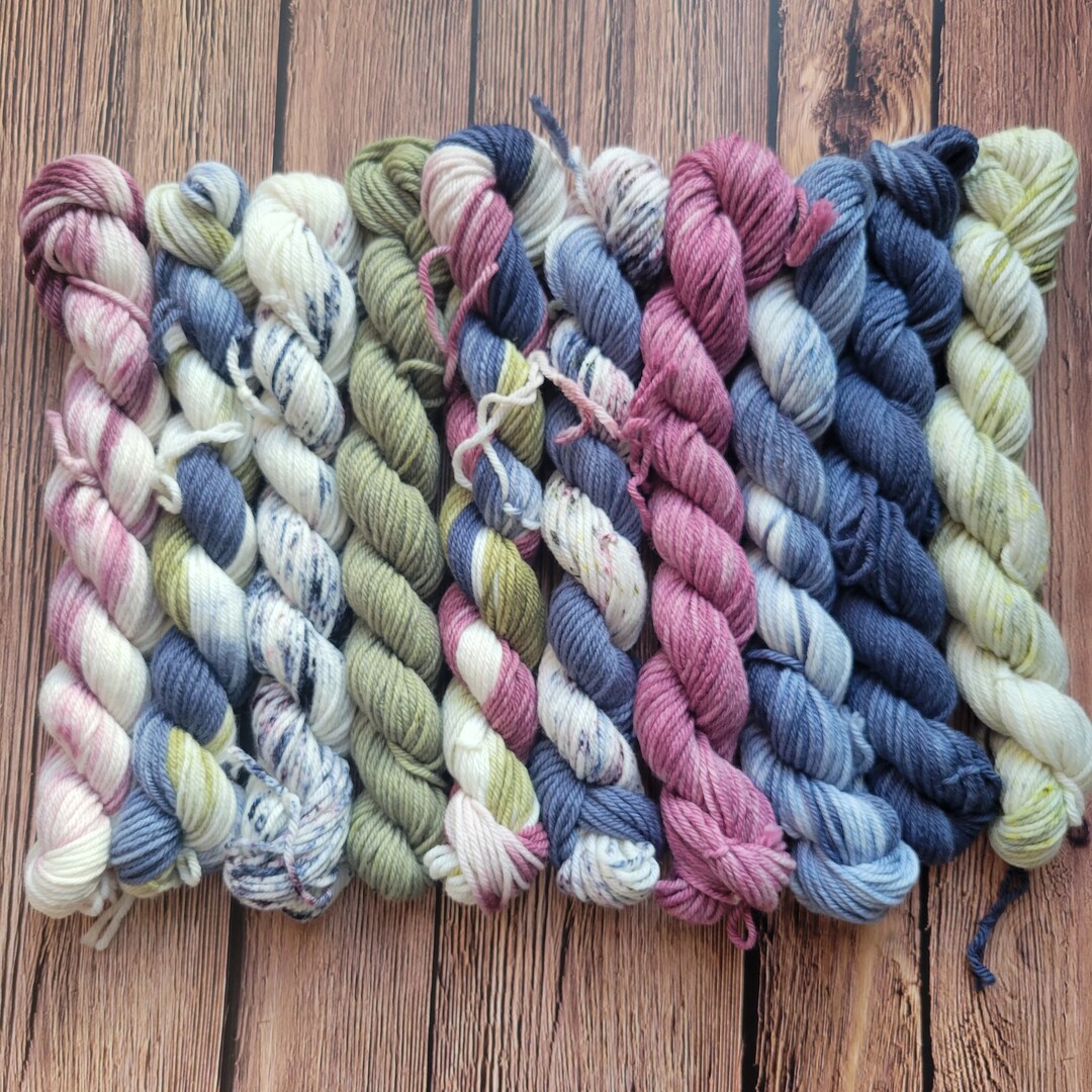 Hand Dyed Mini Yarn Set English Garden Fade 10 Colors Etsy