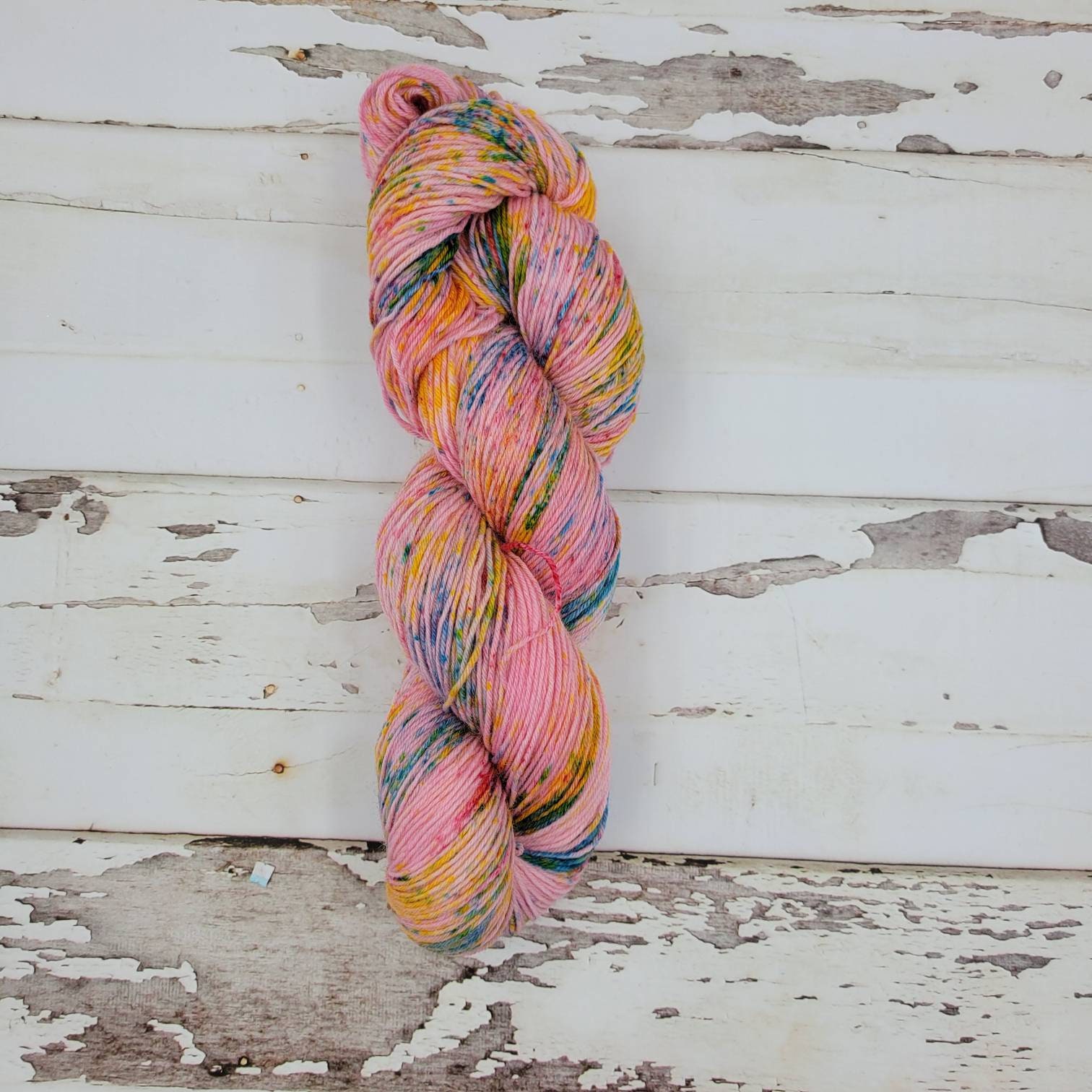 Hand Dyed Yarn in Bubblegum Colorway: Cotton Candy Pink with | Etsy
